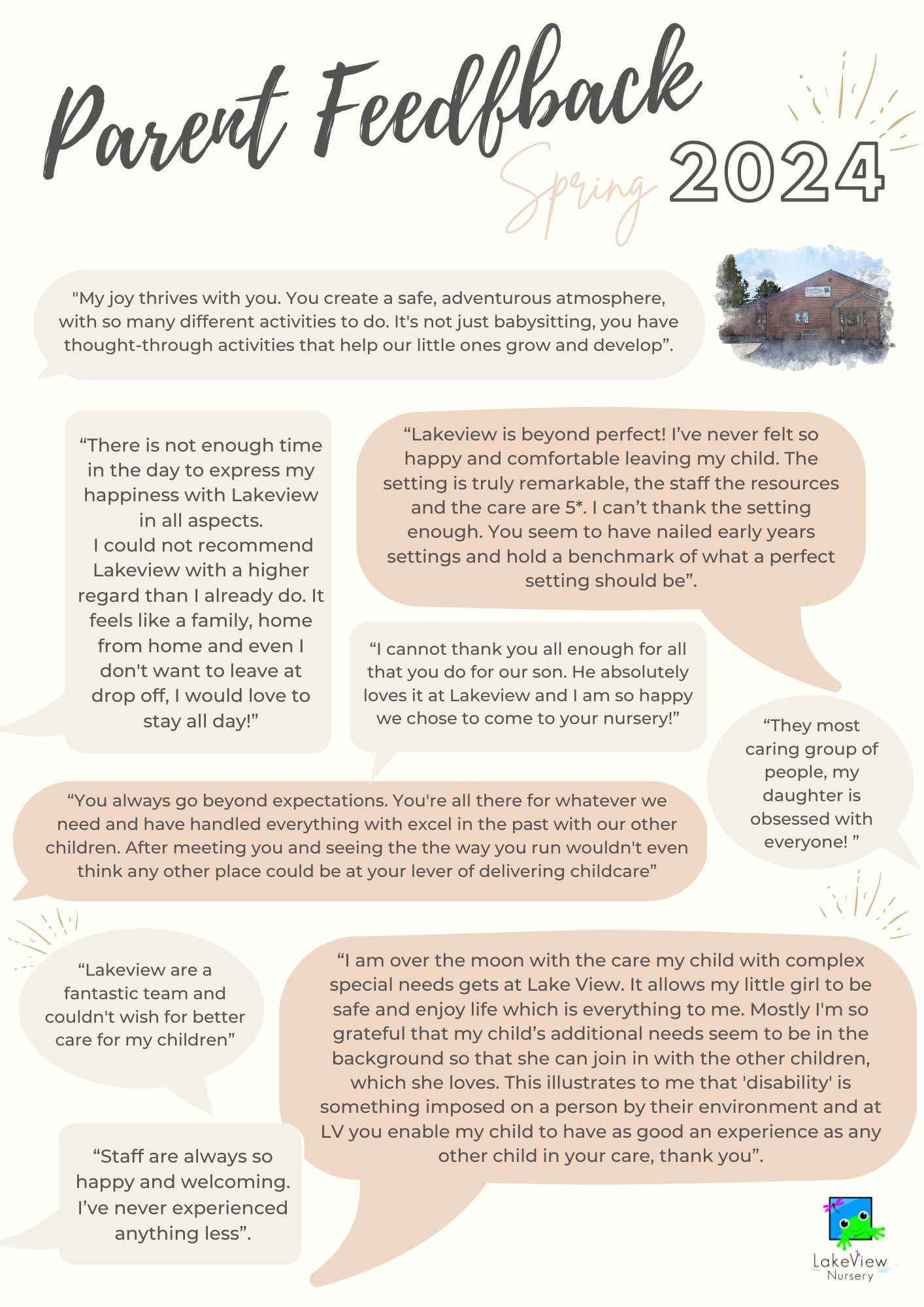 Family Testimonials – Lake View Nursery Ltd